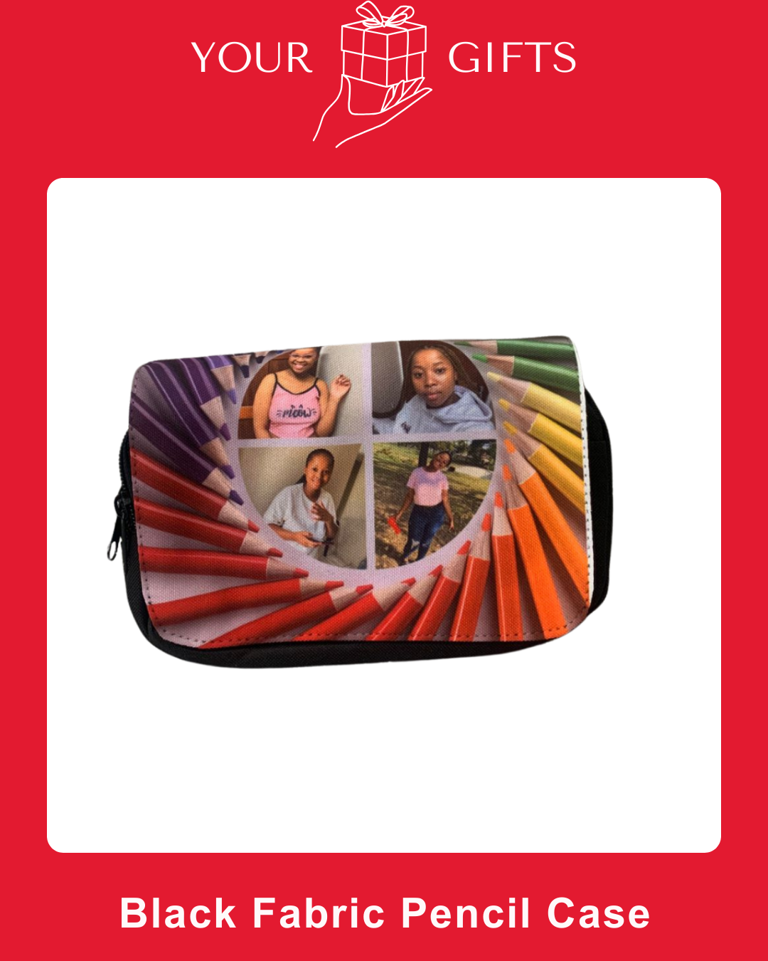 4 Photos Custom Pencil case - Your Gifts
